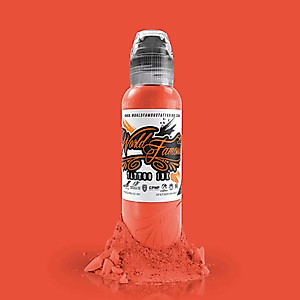 World Famous Tattoo Ink - Bora Bora Peach Tattoo Ink - Professional Tattoo Ink & Tattoo Supplies - Skin-Safe Permanent Tattooing in Bold Shades - Vegan & Non-Toxic (1 oz)