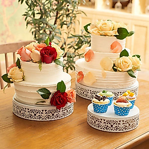 weharnar Cake Stand Set, Cake Holder Dessert Stand for Wedding Birthday Party Christmas Baby Shower,Cake Stands 12 inch/10 inch/8 inch