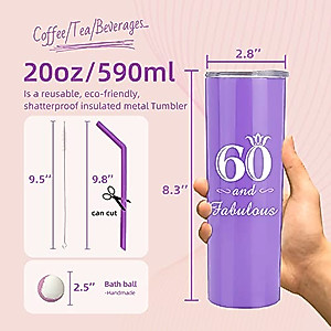 60th Birthday Tumbler, 60th Birthday Gifts for Women, 60 Birthday Gifts, Gifts for 60th Birthday Women, 60th Birthday Decorations, Happy 60th Birthday Gift, 60th Birthday Party Supplies