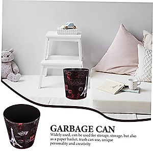 CHILDWEET Vintage Desk Trash Can Multi-Functional Waste Can Desktop Pen Holder Tabletop Mini Garbage Can for Office or Bedroom