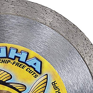 Delta Diamond Piranha Premium 4 1/2 Inch Tile Diamond Saw Blade, Continuous Rim, 7/8"-5/8" Arbor, Dry or Wet Cutting Porcelain & Ceramic Tiles (4.5")