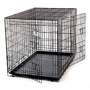 Pet Lodge® Wire Dog Crate | Small Pet Carrier | Easy to Clean | Multi-Functional Pet Crate | Double Door Crate | Great for Pets Up to 130lbs | Giant