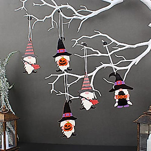 Halloween Decor Faceless Old Man Boxed Holiday Wooden Sign Pendant Window Wall Decoration Listing (A, One Size)