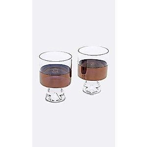 Tom Dixon Tank Low Ball Glasses Set, Clear/Copper, One Size