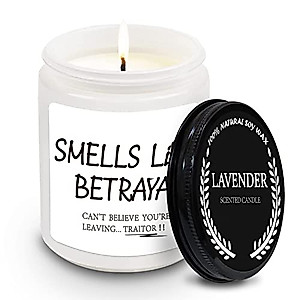 Lovearth Funny Going Away Gift for Coworker, Best Friend Moving, Coworker Leaving Gifts for Women, Men - New Job, Promotion Gift, Farewell, Goodbye Gifts for Coworkers, Boss, Lavender Scented Candles