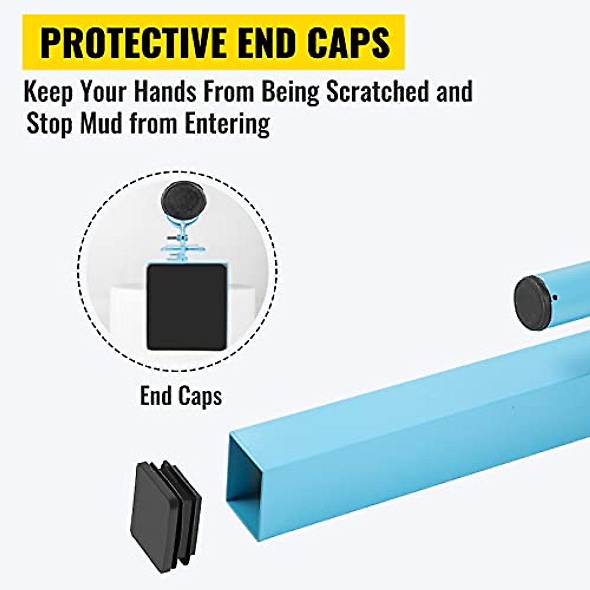 VEVOR Combo Concrete Screed, 48" Aluminum Screed Board, Concrete Screed Tool with Built-in Leveling Vial, Lightweight Concrete Screed Board with Comfortable Handle and Plastic Shovel for Construction