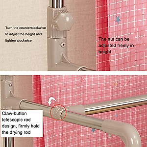 Drying Rack Indoor Telescopic Outdoor Floor Folding Outdoor Balcony Large Cool Clothes Pole Lifting FANJIANI