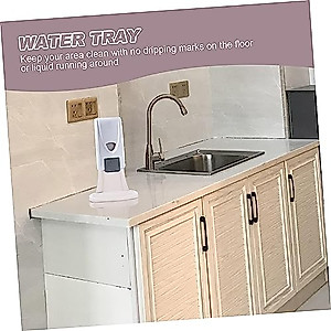 Cabilock 1pc Water Tray Drinking Water Machine Dispenser Drip Catcher Wall Mount soap Dispenser Bracket Wall Foam Dispenser Tray Desktop Stand Plastic White handwashing Fluid Body wash