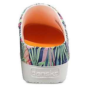 Dansko Kane Slip-On Mule Clog for Women – Lightweight Cushioned Comfort and Removable EVA Footbed with Arch Support – Easy Clean Uppers Pineapples Sandals 6.5-7 M US