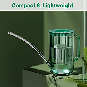 Tennedriv Green Watering Can for Indoor Plants with Long Spout, Water Spray Bottle for Plants, Plant Mister Spray Bottle