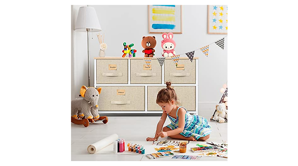Pipishell 5-Drawer Dresser - Elegant Storage Solution