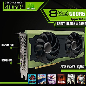 MTG Khuno Gaming Tower PC- Intel Core i5 12th Gen, RTX 4060 8GB 128-bit, 32GB ARGB Ram, 1 TB Nvme, 27 Inch 165HZ Gaming Monitor, RGB Gamer Bundle Combo, Webcam, Win 11 Home