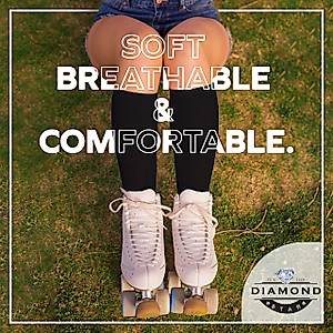 Diamond Star Men's 6 Pack Athletic Tube Socks Running Sports Over The Calf Cushioned Premium Soft Cotton Big and Tall (Black)