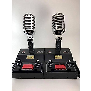 BLACK CHROME DELTA M2 AMPLIFIED DYNAMIC POWER BASE MICROPHONE 4 pin Cobra CB HAM MIC