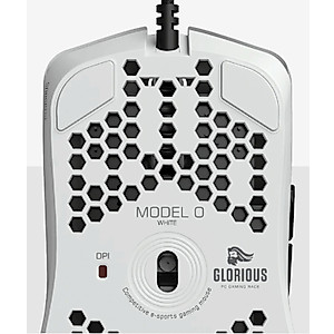 Glorious Gaming Model O Wired Gaming Mouse 67g Superlight Honeycomb Design, RGB, Pixart 3360 Sensor, Omron Switches, Ambidextrous - Matte White