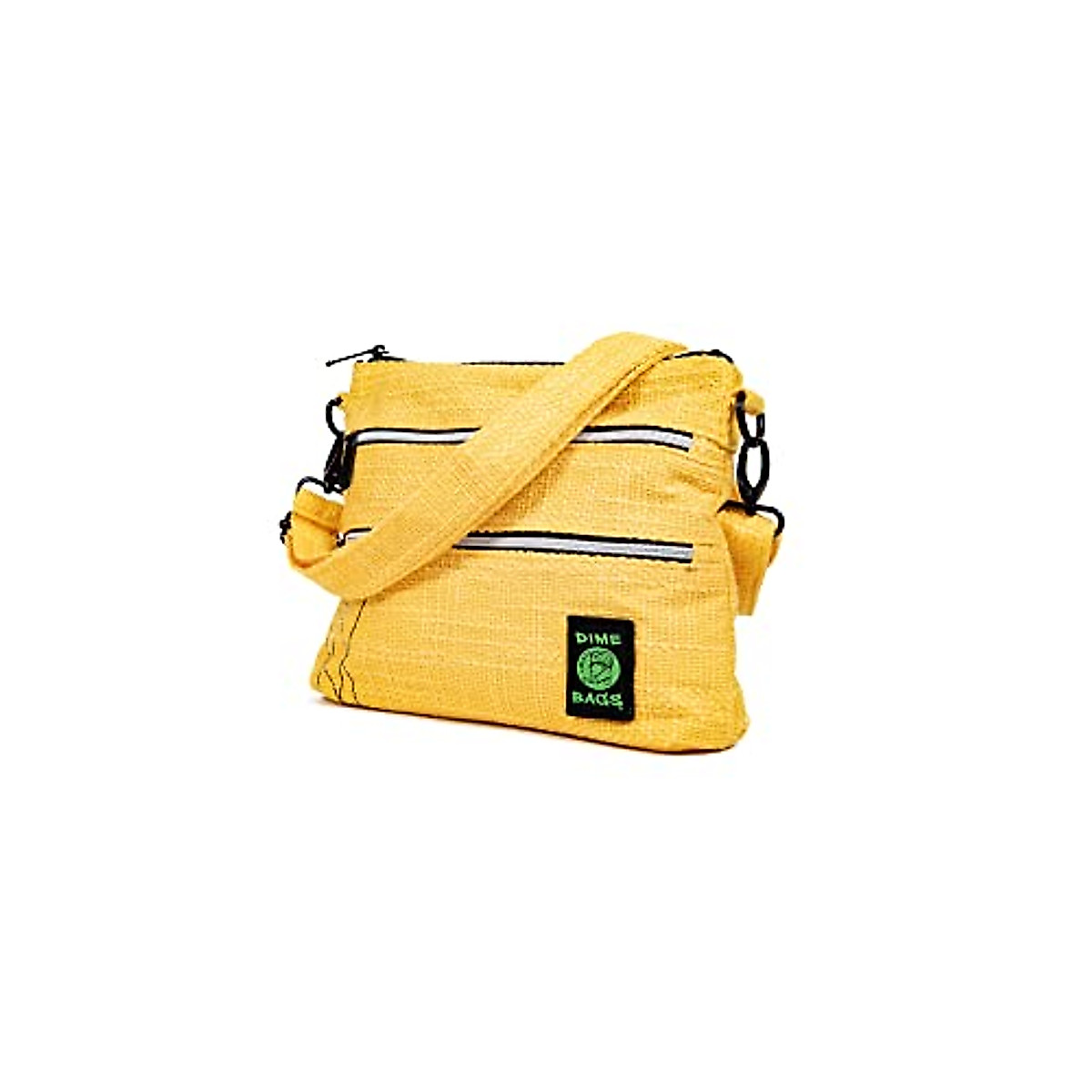 DIME BAGS Day Tripper | Hemp Shoulder Bag | Crossbody and Clutch Purse | Custom Interior Lining by Ellie Paisley (Yellow)