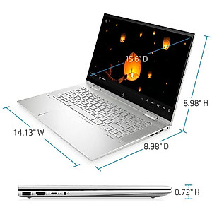 2022 HP Envy X360 2-in-1 15.6" FHD Touchscreen Laptop Computer, Intel Core i7-1165G7, 32GB RAM, 2TB PCIe SSD, Backlit Keyboard, Iris Xe Graphics, B&O Audio, Windows 11, Silver, 32GB USB Card