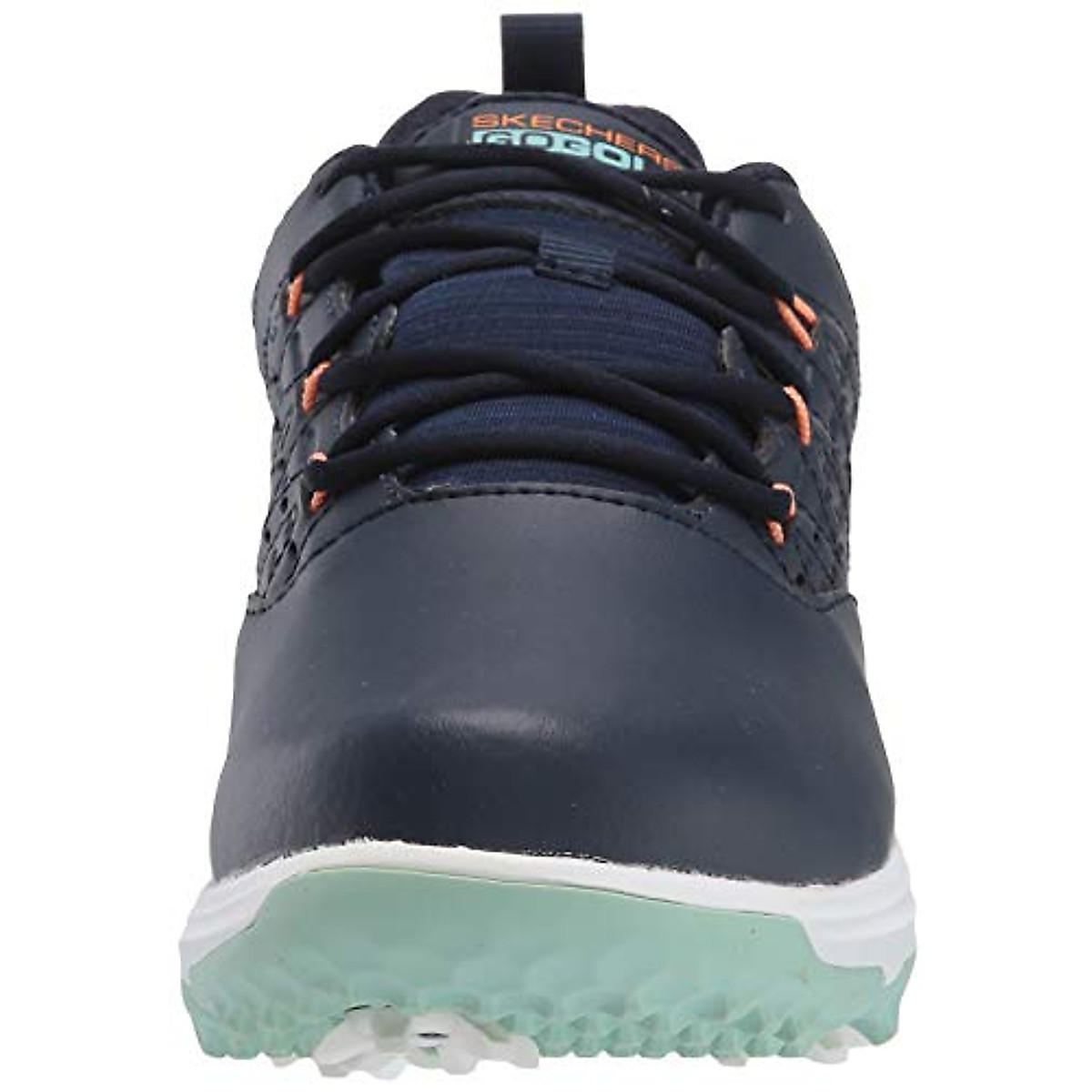 Skechers womens Pro 2 Spiked Waterproof Golf Shoe, Navy/Turquoise, 10 US