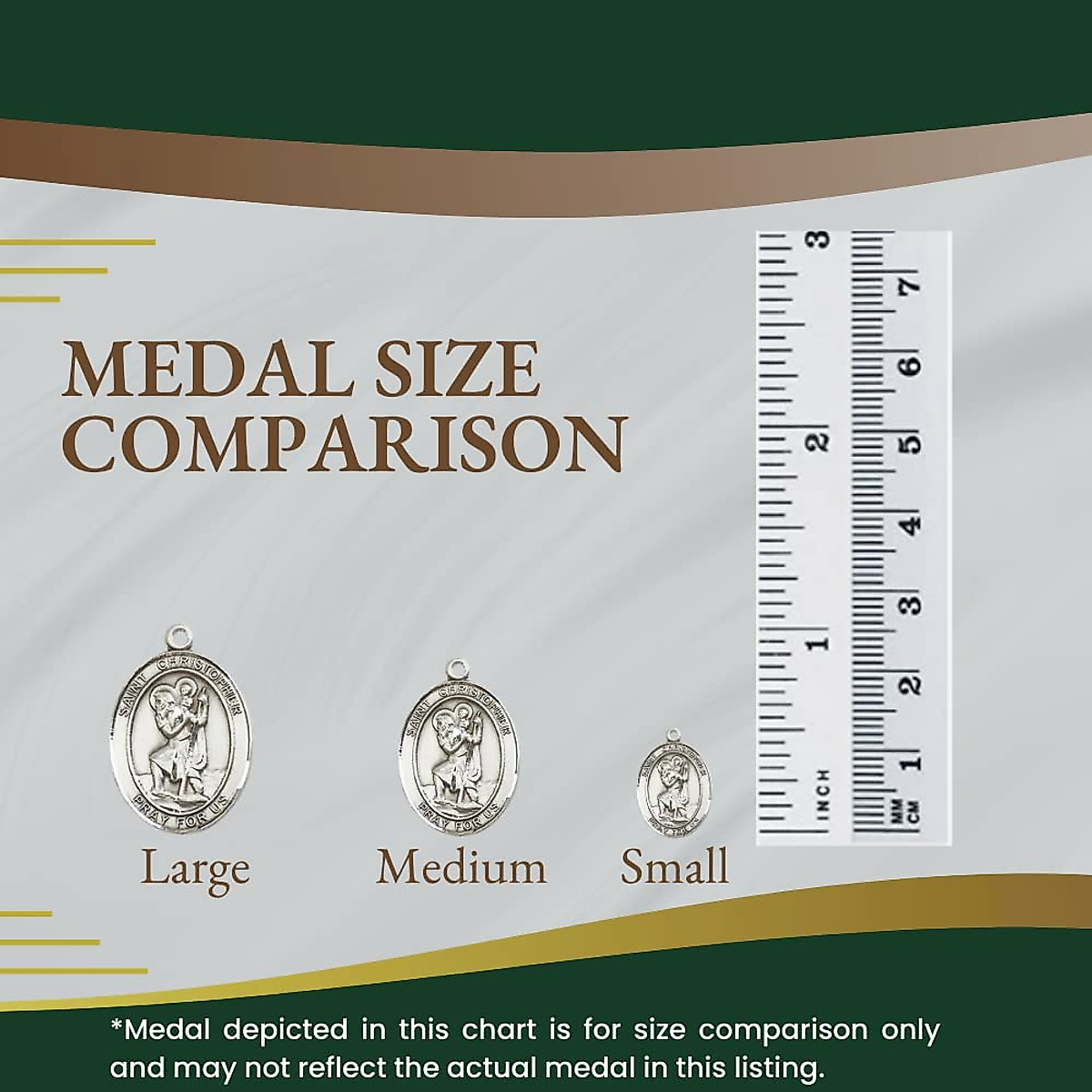 EXTEL Large Oval Sterling Silver St. Ivo Medal, Made in USA