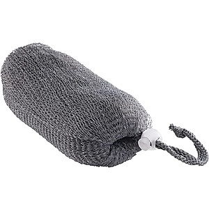 Freeman Net Soap Pouch, Exfoliating Mesh Body Scrubber, Bath & Shower Pouf Removes Dead Skin, Dirt, & Impurities, for Soap Bars, Mild Exfoliation, Self-Tan Prep, 4 Count