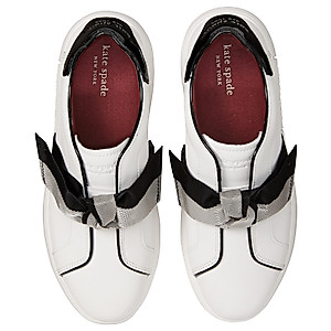 kate spade new york Women's Lexi Sneakers, Optic White/Black, 8