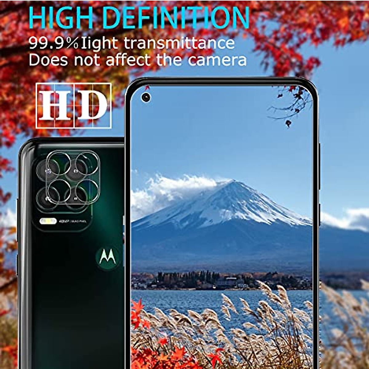 [2+2 Pack] for Motorola Moto G Stylus 5G Screen Protector and Camera Lens Protector,9H Hardness Tempered Glass Film,with 2.5D Edge Protection,HD Clear [Anti-Scratch] [Bubble Free] Easy Installation