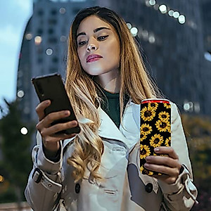 XccMe 2pcs Slim Can Cooler, Colourful Neoprene Beer Cooler Beer Coolies Beer Holders Perfect for 12oz Slim Cans like Red Bull, White Claw, Slim Beer and Spiked Seltzer Water（Sun Flower）