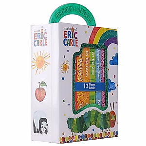 World of Eric Carle, My First Library 12 Board Book Set - First Words, Alphabet, Numbers, and More! Baby Books - PI Kids