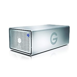 G-Technology 8TB G-RAID with Thunderbolt 3, USB-C (USB 3.1 Gen 2), and HDMI, Removable Dual Drive Storage System, Silver - 0G05748-1