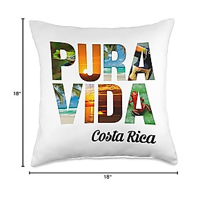 Pura Vida Costa Rica Throw Pillow