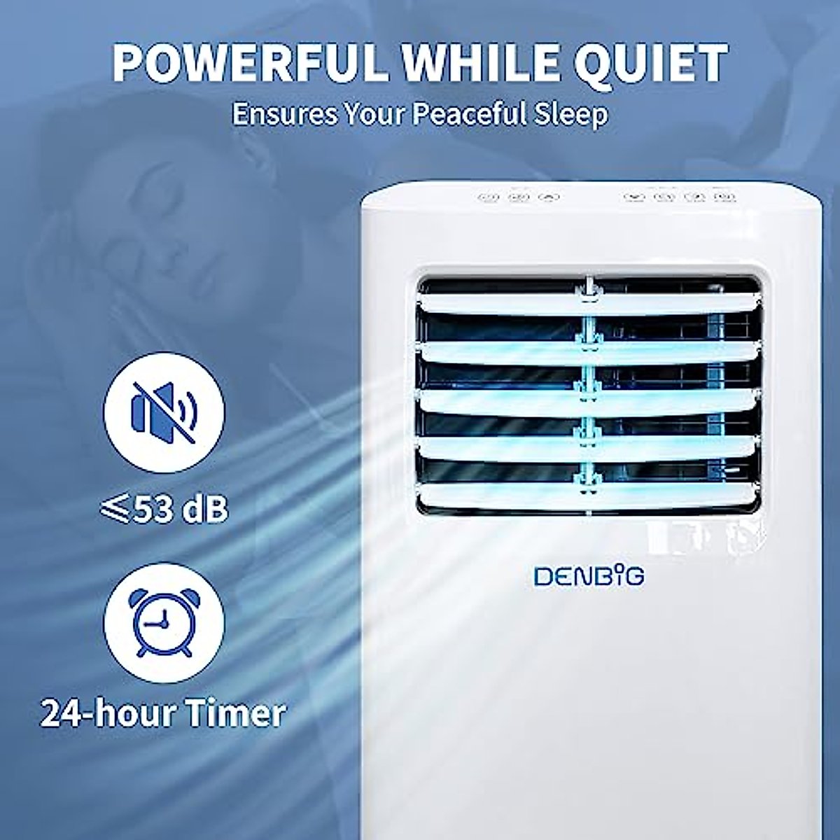 7,000 BTU Portable Air Conditioner, 3-in-1 Portable AC with Cooling/Dehumidifier/Fan/Sleep Modes for Rooms Up to 300 Sq. Ft, with 24-Hour Timer & Remote Control & Window Mount Kit