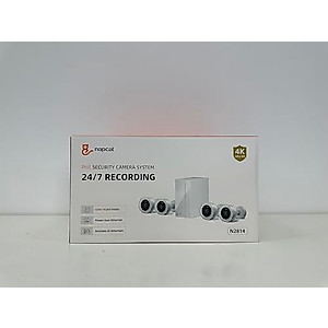 NAPCAT 4K PoE Security Camera System, F1.0 Color Night Vision, 130° Wide Angle, Spotlight, AI Detection, NVR with 2TB HDD, 4Pcs 8MP IP67 PoE IP Outdoor Wired Home Security Cameras (N2814)