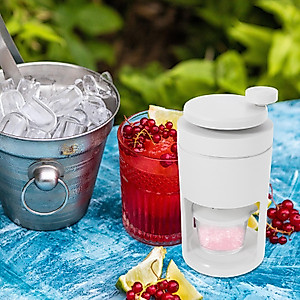 Kichvoe Stainless Steel Blades Portable Crushed Ice Maker Ice Cube Mold Shaved Ice Machine Ice Machine Crushed Ice Handheld Ice Machine Washable Tool Crusher Ice Blender Household Glass