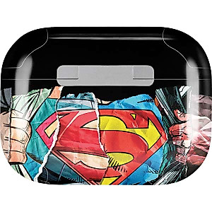 Skinit Decal Audio Skin Compatible with Apple AirPods Pro - Officially Licensed Warner Bros Superman S Shield Design