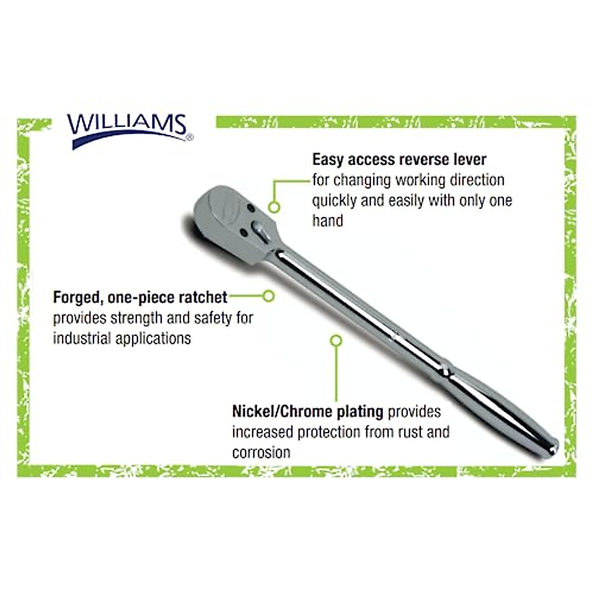 Williams B-52EHLA 3/8-Inch Drive Long Enclosed Head Ratchet