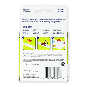 Glue Dots 38165AMZ Double-Sided, 3 Pack, 1/2'', Clear, 600 Total Dots, Craft Roll 3-Pack, 3 Count