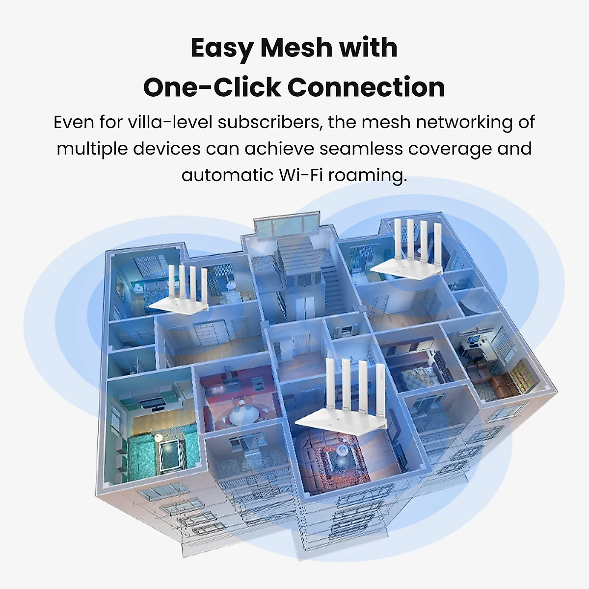 ZTE Ax3000 Pro WiFi 6 Router – Dual Band Router for Wireless Internet, Speed up to 3 Gbps, Supports Guest WiFi, Parental Controls, QoS, NFC Connection, Router with Large Coverage for Gaming Streaming