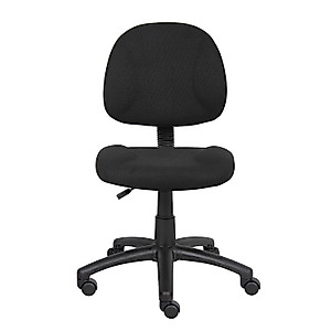 Boss Office Products Nylon Black Boss Office Deluxe Posture Chair, 25" W x 25" D x 35-40" H