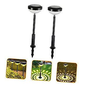Outanaya 2 Pcs Solar Projector Lamp Outdoor Landscape Lights Outdoor Garden Lights Decorative Solar Lights Outdoor Night Light Solar Stake Lights LED Landscape Lights Yard Solar Light Abs