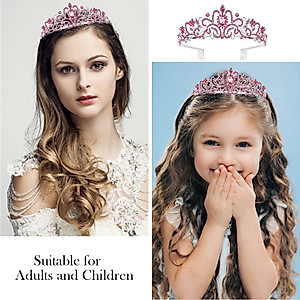 Birthday Tiaras for Women, Princess Crown Tiara, Happy Birthday Crowns for Women, Birthday Crown for Girls Birthday Sash, Happy Birthday Decorations for Women, Birthday Accessories