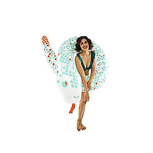 BigMouth Inc. White Snake Pool Float – 4 Foot Pool Float, Durable Inflatable Vinyl Summer Pool or Beach Toy, Makes a Great Gift Idea