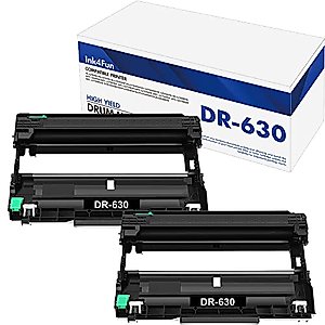 DR630 DR-630 2-Pack Drum Unit: Compatible for DR 630 Replacement for Brother MFC-L2700DW MFC-L2740DW HL-L2300D HL-L2320D HL-L2340DW HL-L2380DW DCP-L2540DW DCP-L2520DW HL-L2360DW HL-L2365DW Printer