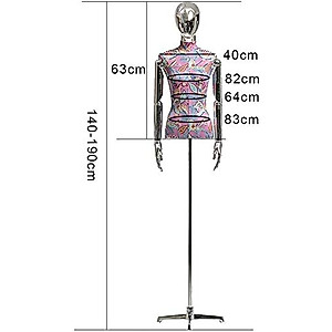 Mannequin Dress Form Torso Mannequin Torso Female Tailors Dummy Mannequin Dressmakers Dummies Fashion Students Display Bust Adjustable for Apparel Jewelry Display Stand (