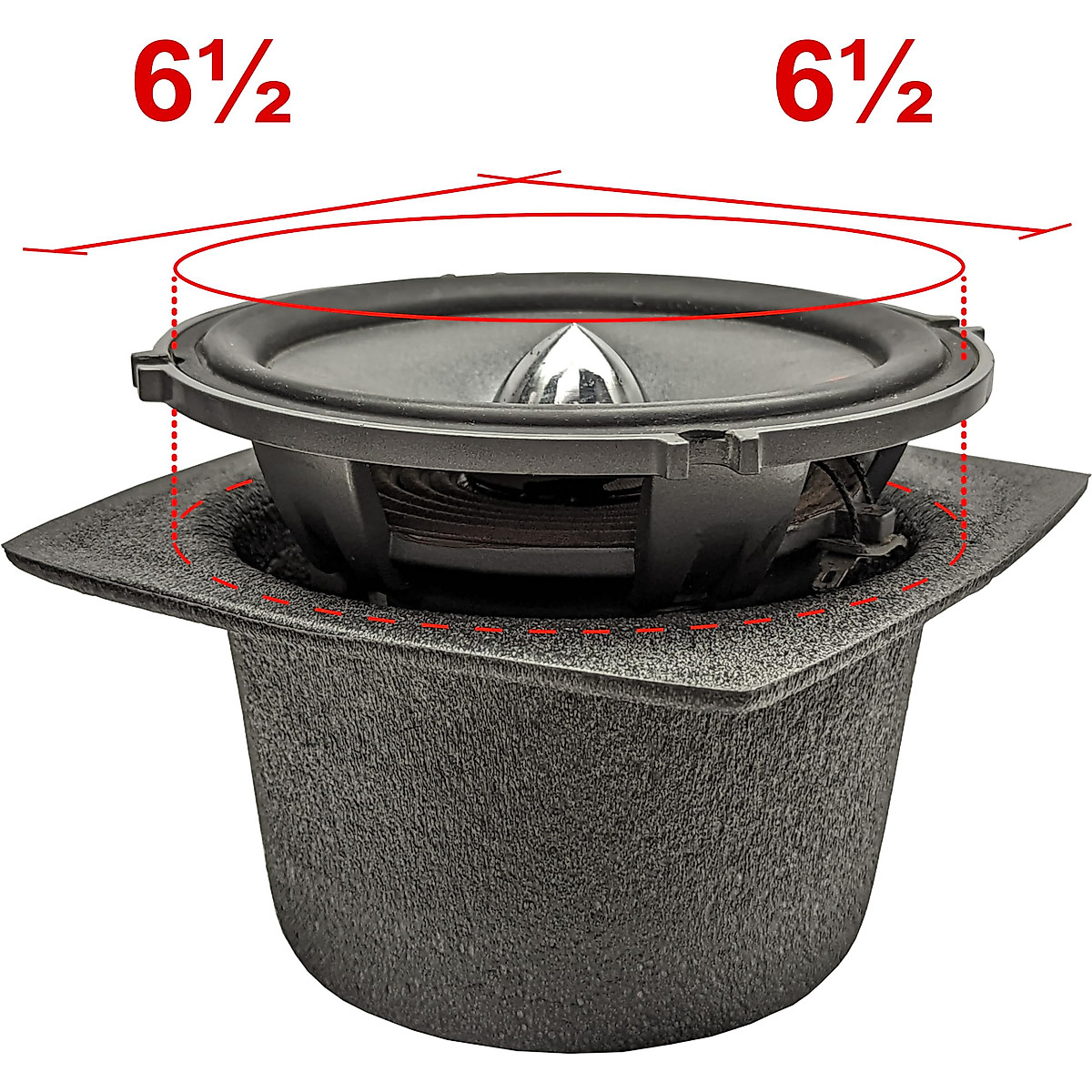 Design Engineering 050330 Boom Mat Speaker Baffles, 6.5" Round (Pack of 2), Black