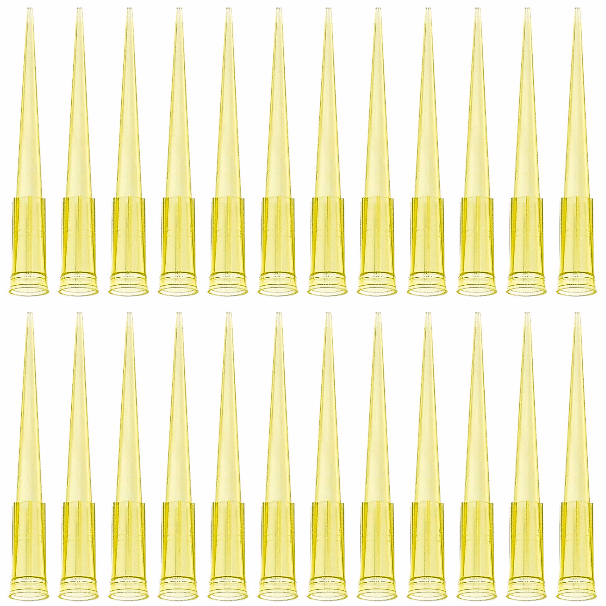 OIIKI 200ul Pipette Tips, 1000pcs Universal Liquid Pipettor Tips, Clear Yellow, DNase/RNase Free Disposable Pipette Pipettor Transfer Pipettes for Laboratory