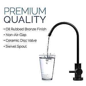 Olympia Water Systems 50 GPD Membrane Reverse Osmosis Water Filtration System with Oil Rubbed Bronze Finish Faucet