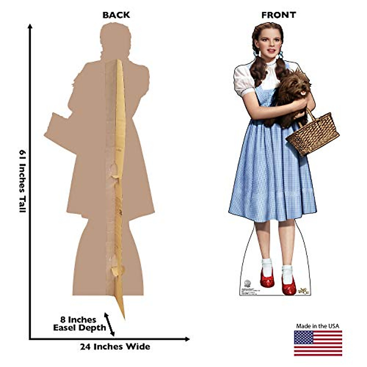 Cardboard People Dorothy Holding Toto Life Size Cardboard Cutout Standup - The Wizard of Oz 75th Anniversary (1939 Film)