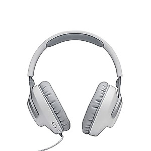 JBL Quantum 100 - Wired Over-Ear Gaming Headphones - White (Renewed)
