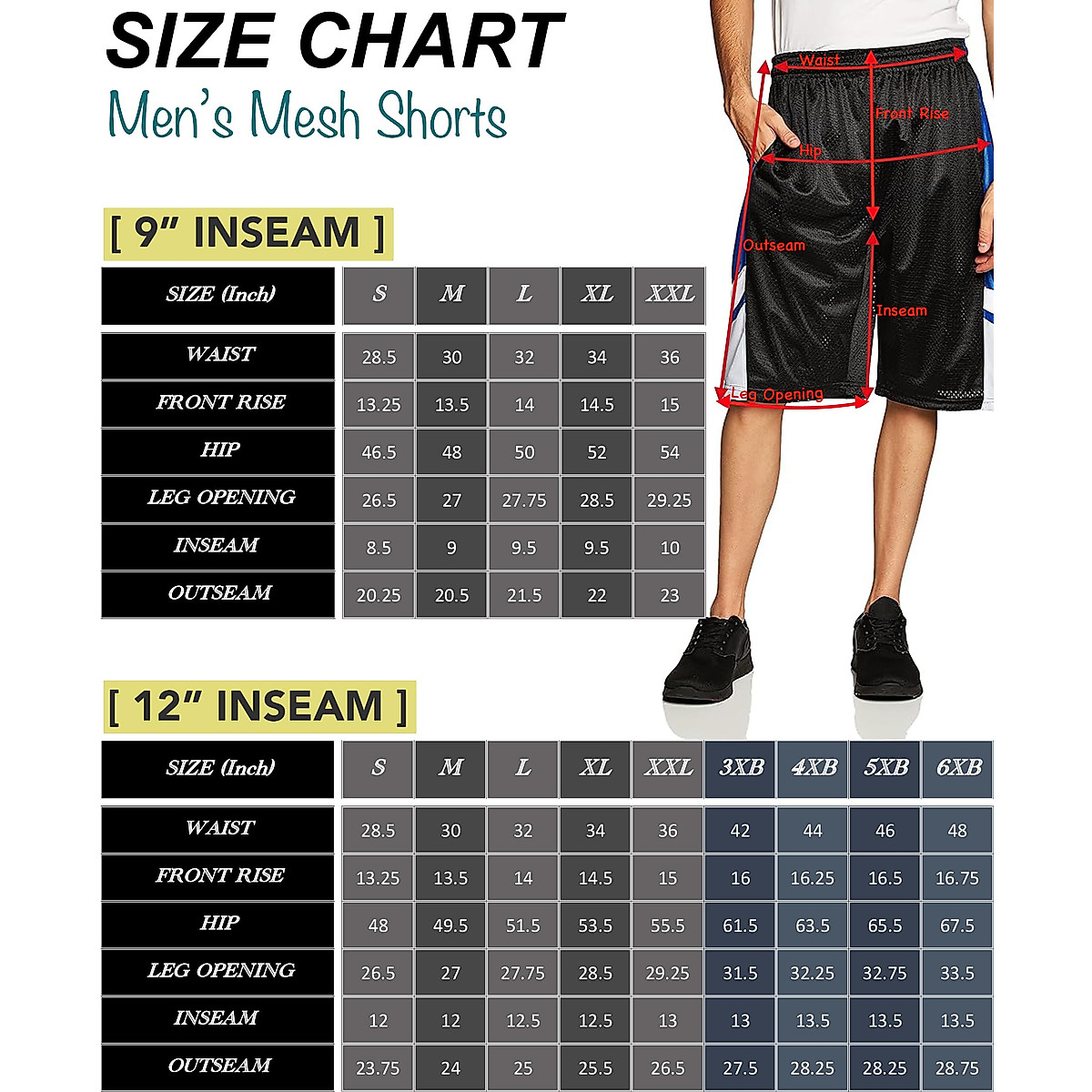 Southpole Men's Athletic Gym Mesh Shorts with Pockets, Lightweight, Quick Dry, Breathable, Black, X-Large