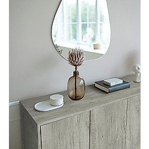 Naphite Grey Wood Wallpaper Peel and Stick Wallpaper Wood Grain Contact Paper for Cabinets Countertops Drawers Self-Adhesive Removable Wallpaper Vinyl Thicken Waterproof Easy to Use&Clean 15.7”×78.7”